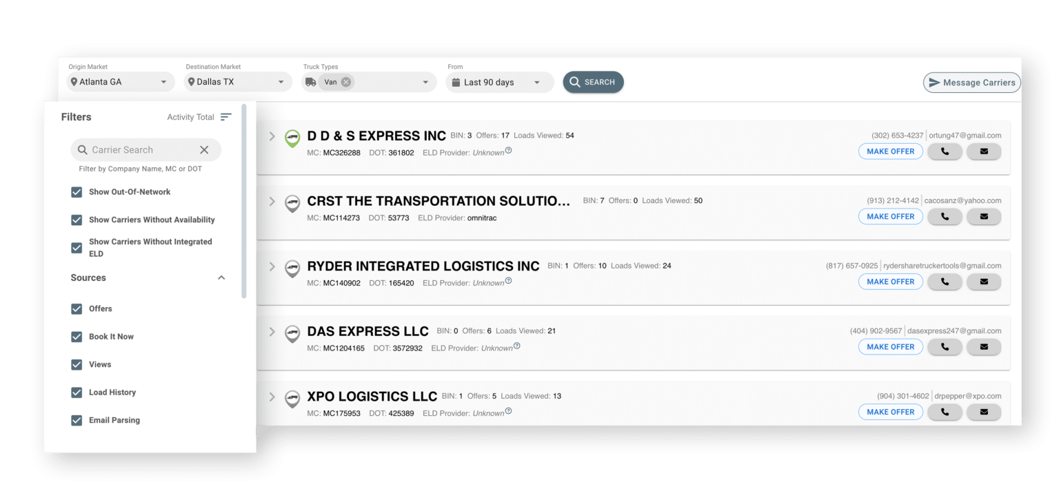 Load Board For Carriers - Trucker Tools