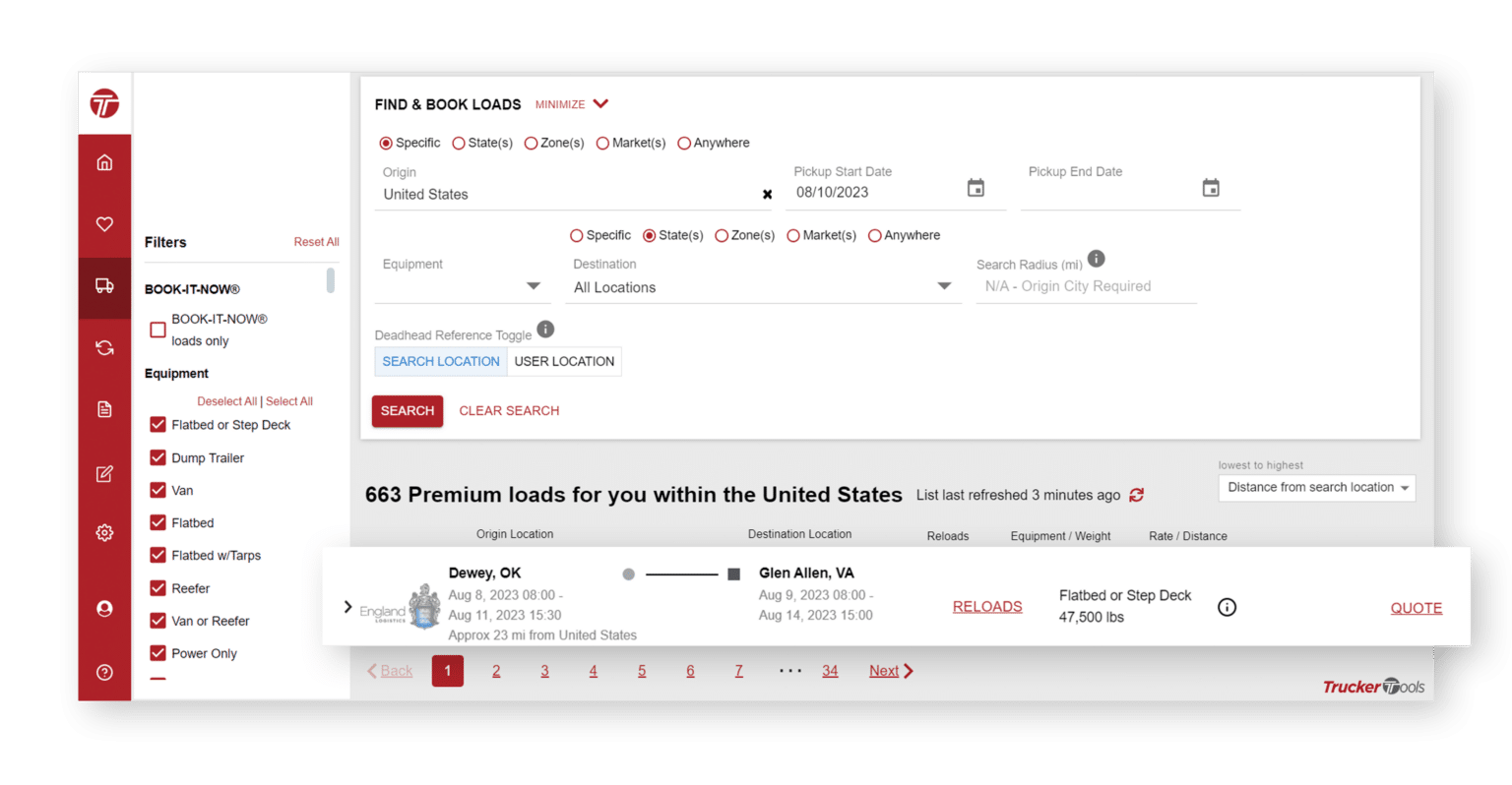 Load Board For Carriers - Trucker Tools